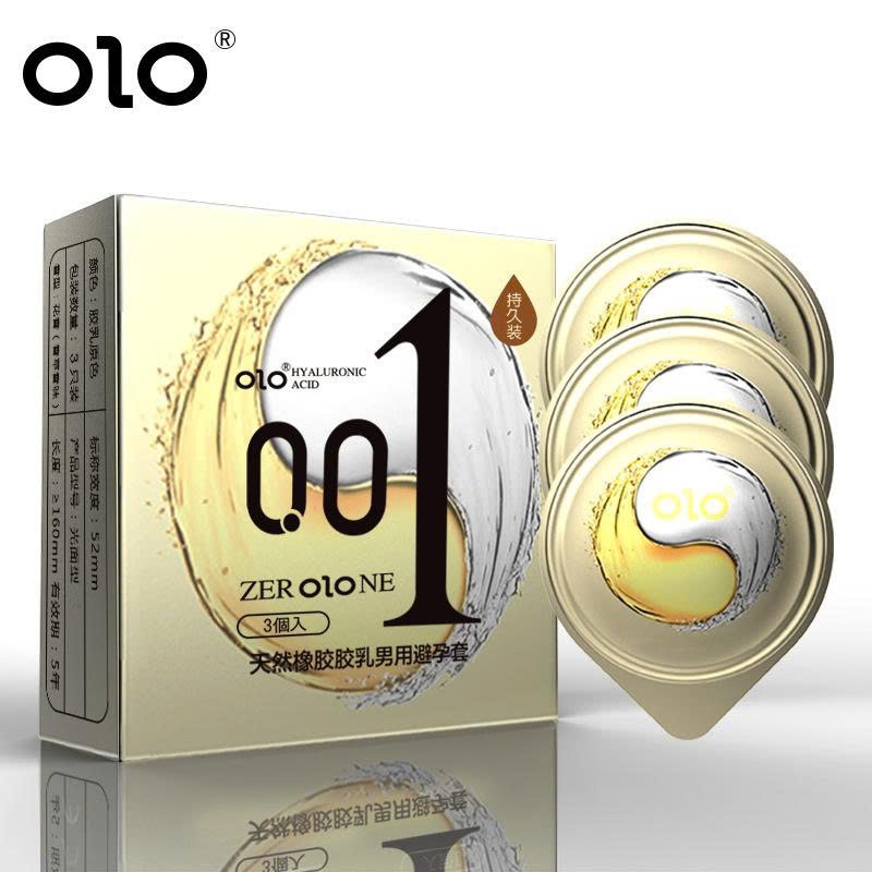 Bao cao su OLO 001, Combo 1 hộp 3, bcs siêu mỏng, gân gai, kéo dài thời gian, nhiều gel - Hộp 3c ...