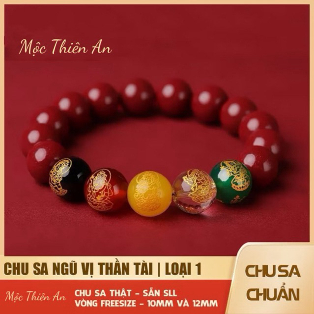 Vòng tay Chu sa Ngũ Lộ Thần Tài - Vòng Tay May Mắn Năm Vị Thần Giàu ...