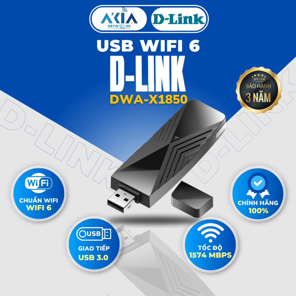 USB WiFi 6 D-Link DWA-X1850 - Thu WiFi Tốc Độ Cao, Cổng USB 3.0, Tốc độ ...