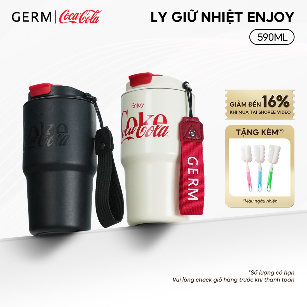 Ly Giữ Nhiệt GERM Coca-Cola Enjoy 590ml Inox 316 - Ly Cà Phê - GPS-2123VP-CCEB/GPS-2123VP-CCEW ...