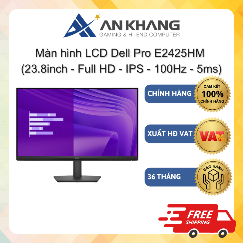 Màn hình LCD Dell Pro E2425HM (23.8inch/ Full HD/ IPS/ 100Hz/ 5ms ...