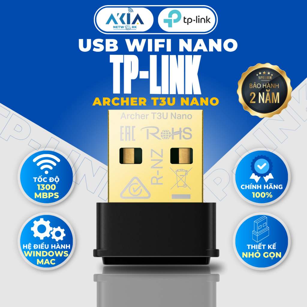 USB WiFi TP-Link Archer T3U / T3U Plus / T3U Nano | Tốc độ 1300Mpbs ...