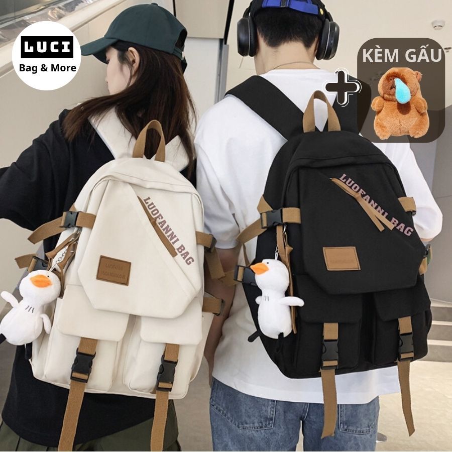 Cặp đi học nam nữ, Balo đi học unisex thời trang basic LUCI bag chống nước đựng laptop 15,6 inch ...