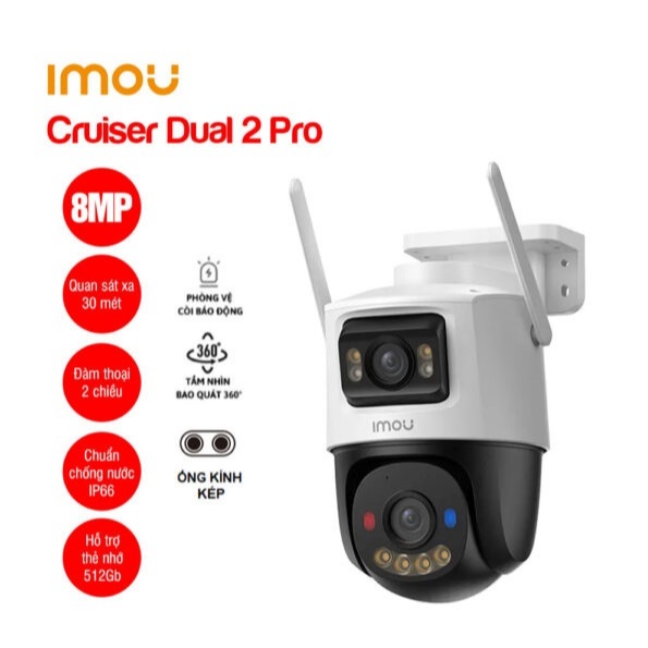 Camera Wifi iMOU Cruiser Dual 2 Pro 8MP (IPC-S7XFP-8U0WED), Tích hợp ...