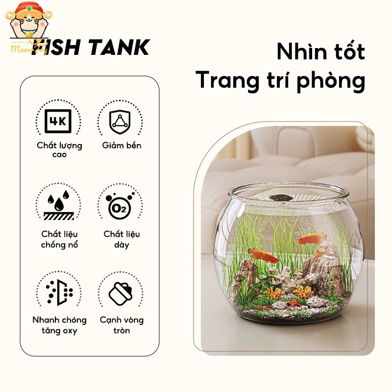 Bể cá mini, bể cá trong suốt, bể cá nhựa, bể cá cảnh, nhiều kích cỡ ...