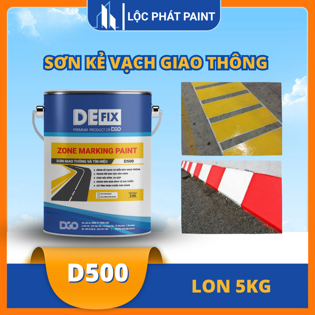DEFIX (lon 5kg) - Sơn giao thông kẻ vạch Phản Quang - Kẻ line tầng hầm ...