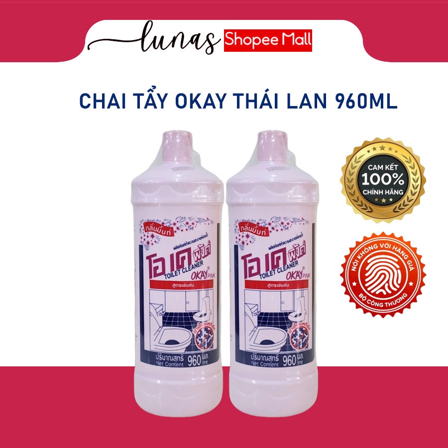 Nước tẩy rửa nhà vệ sinh OKAY Thái Lan 960ml siêu mạnh, đánh tan vết bẩn- CÓ HÓA ĐƠN ĐẦY ĐỦ ...