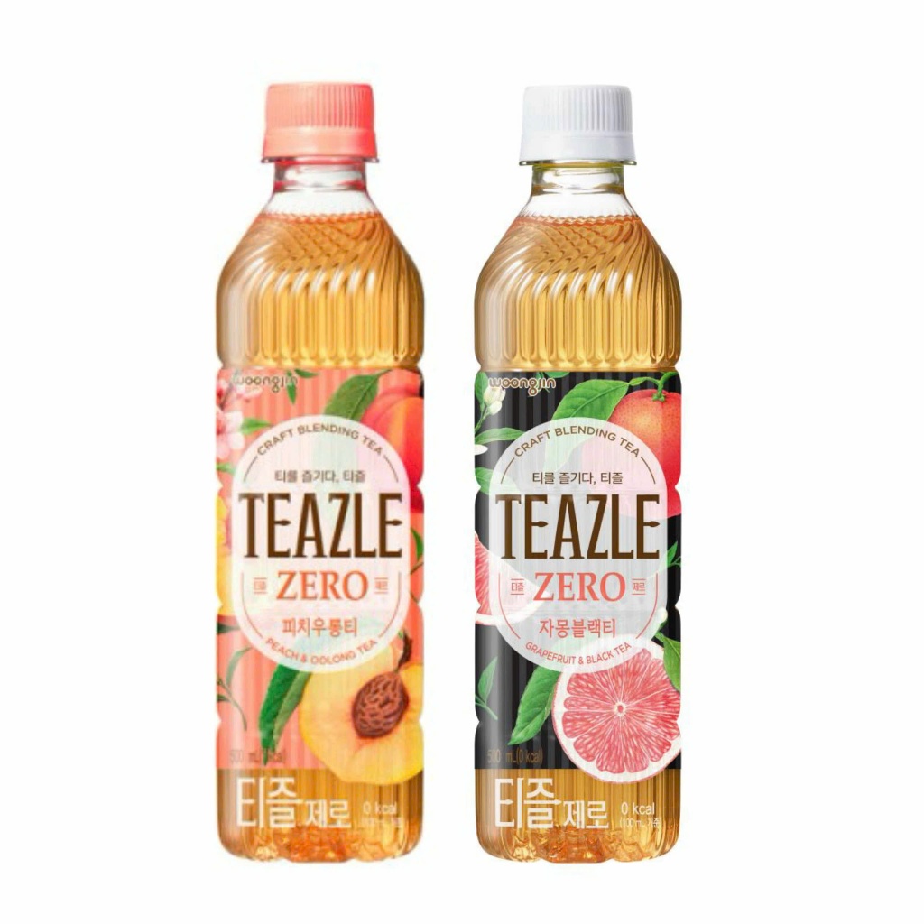 Nước trà Teazle Zero Calories hương chanh,đào,bưởi chai 500ml | Shopee ...