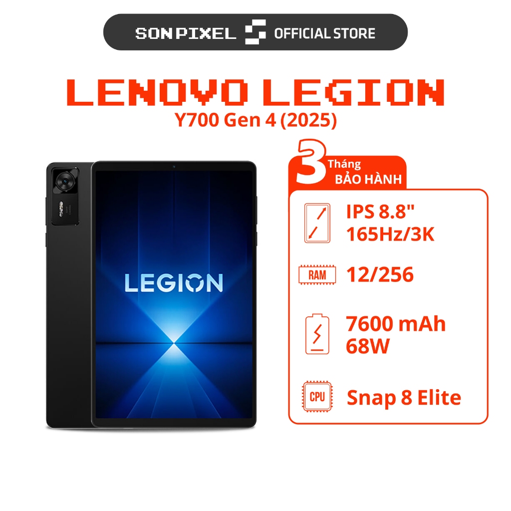 Lenovo Legion Y700 Gen 4 (2025), Chip Snapdragon 8 Elite, 8.8 inches ...