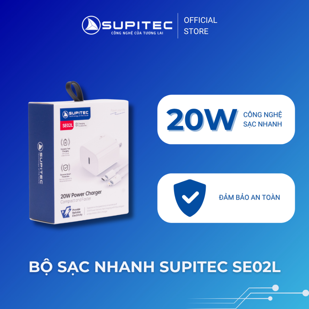 Bộ sạc nhanh PD-27W SUPITEC SE20L | Shopee Việt Nam