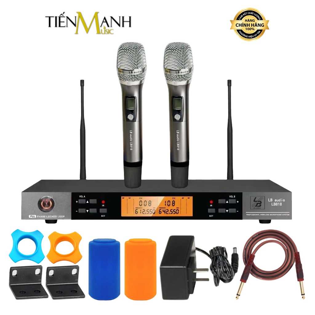 Bộ 2 Micro Không Dây LB Audio LB818 - Microphone Cầm Tay Hát Livestream ...
