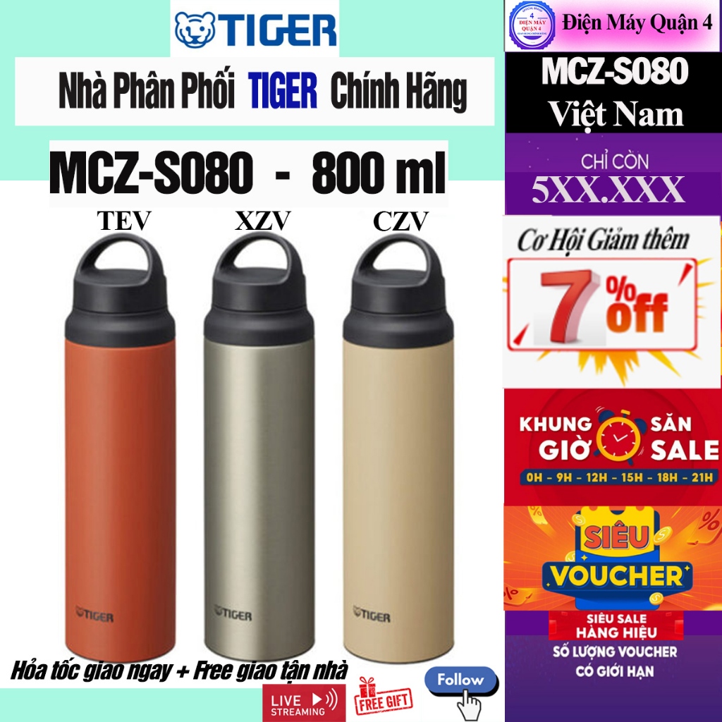 MCZ-S080 -- Bình Giữ Nhiệt Tiger MCZ-S080 / MCZ-S080 XZV / MCZ-S080 TEV ...