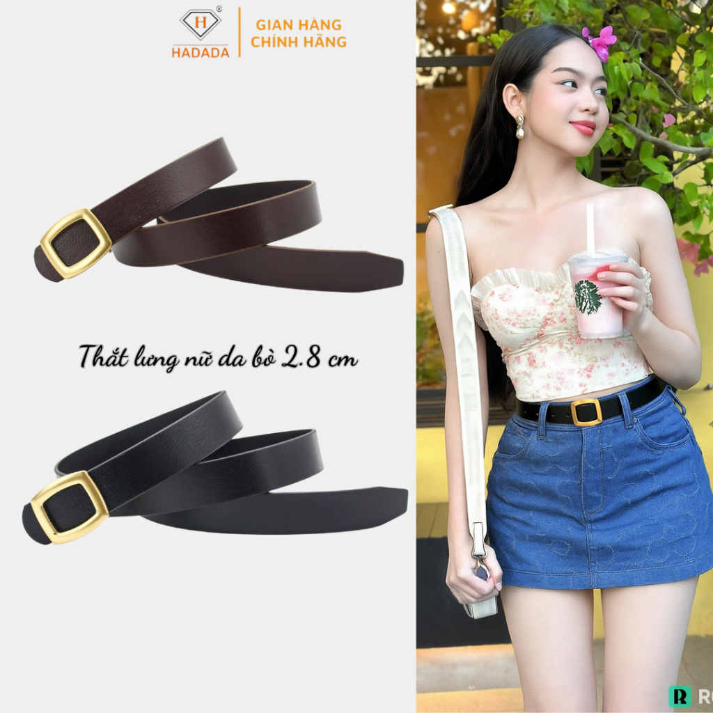 Thắt Lưng Nữ HADADA Da Bò Nguyên Miếng Cao Cấp Đen, Nâu DV70 | Shopee ...