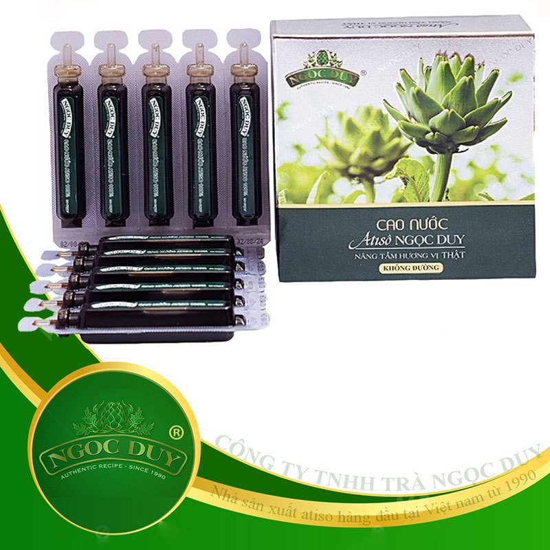 Cao Nước atiso Ngọc Duy cao cấp 1 hộp 10 ống uống không đường | Shopee Việt Nam
