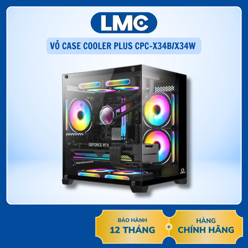 Vỏ Case Cooler Plus CPC-X34B/X34W (Đen/Trắng) | Shopee Việt Nam