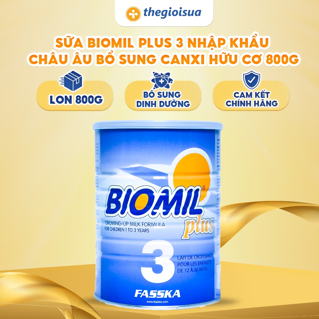 Sữa bột dinh dưỡng Biomil Plus 3 Nhập Khẩu Châu Âu Bổ Sung Canxi Hữu Cơ ...