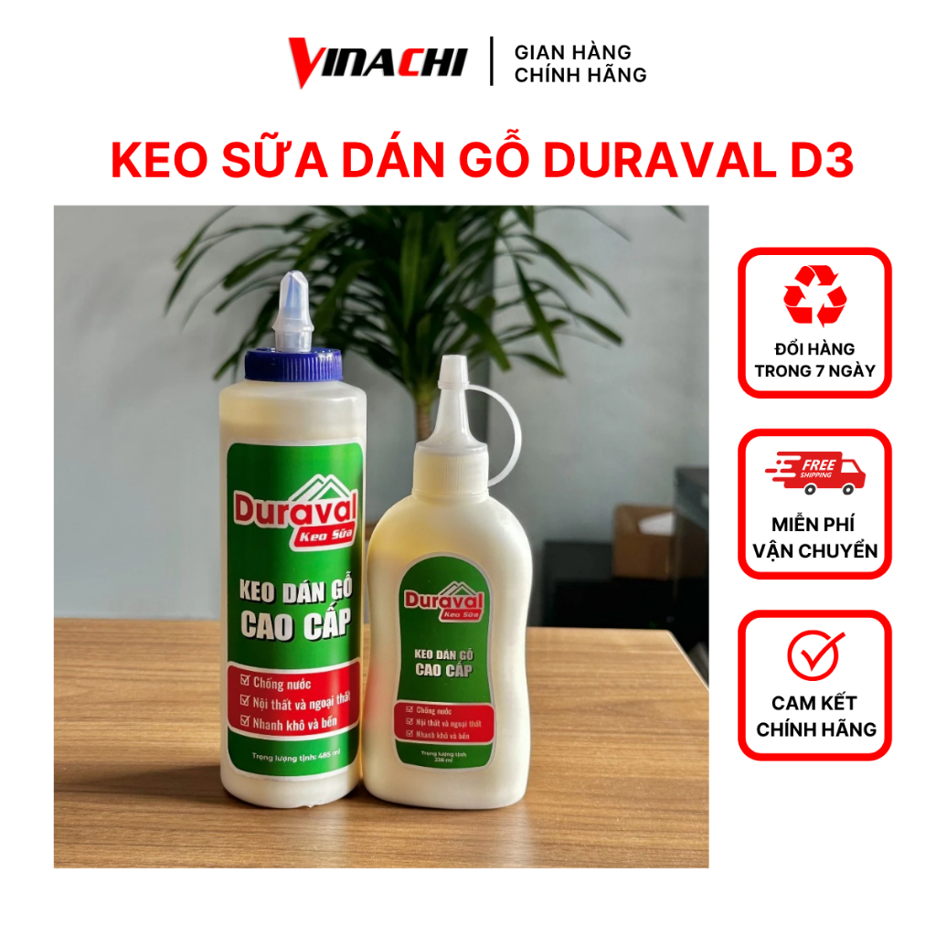 Keo Dán Gỗ, Keo Sữa Dán Gỗ Duraval D3, Keo Dán Đa Năng Siêu Dính,Siêu Chắc, Chống Thấm Nước ...