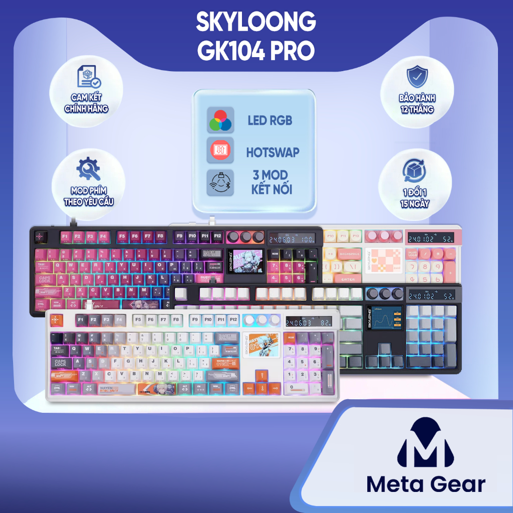 [CHÍNH HÃNG] Bàn phím cơ Skyloong GK104 Pro - Bàn phím không dây ...