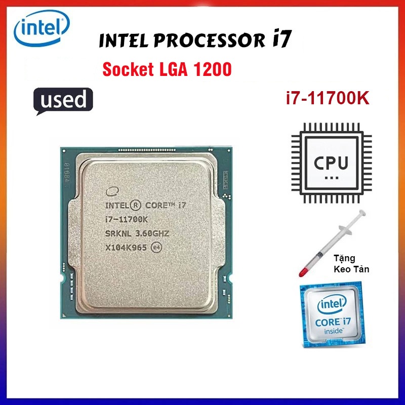 CPU - Bộ Vi Xử Lý Intel Core i7-11700k, i7-11700 Socket LGA 1200 - tháo ...