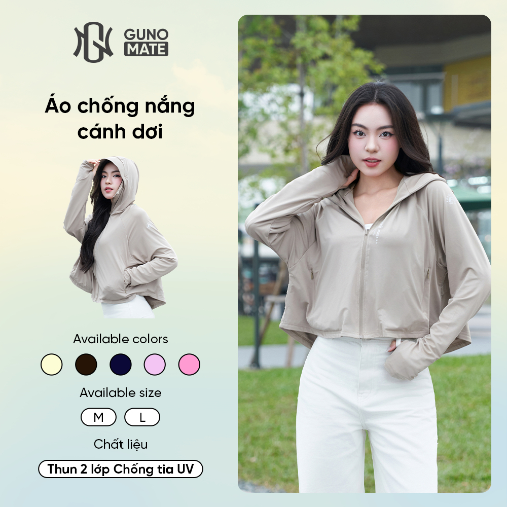 Áo Chống Nắng Nữ GUNO 2 Lớp Dáng Cánh Dơi Chống Tia UV Thoáng Khí Có Mũ Rộng Vành SP5 25AG44 ...