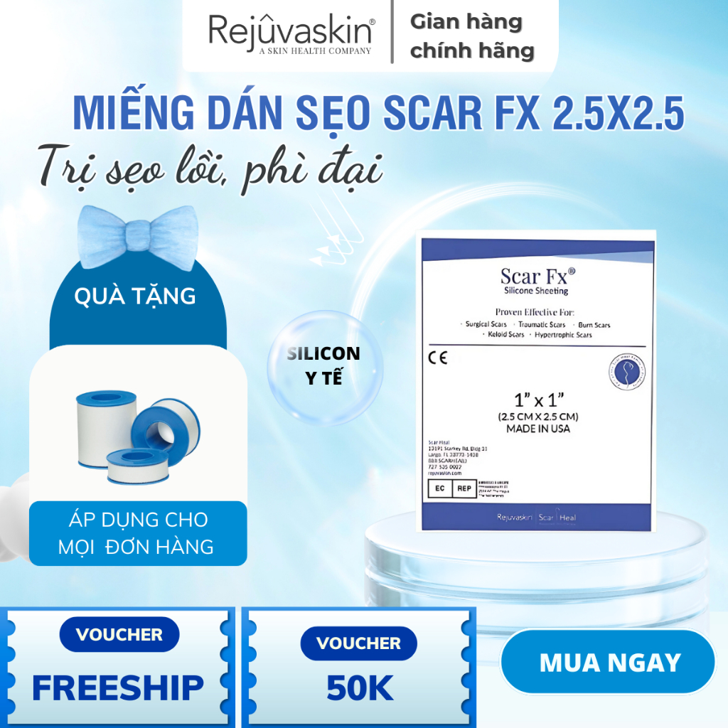 Miếng Dán Ngăn Ngừa Và Ép Sẹo Lồi, Sẹo Phì Đại Scar FX 2,5cm x 2,5cm ...