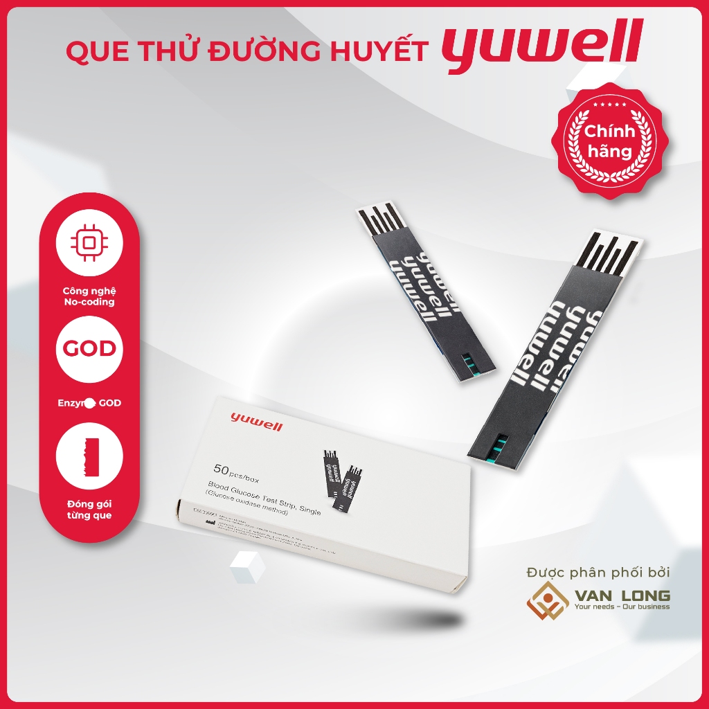 Que thử đường huyết Yuwell Y330 Hộp 50 que | Shopee Việt Nam