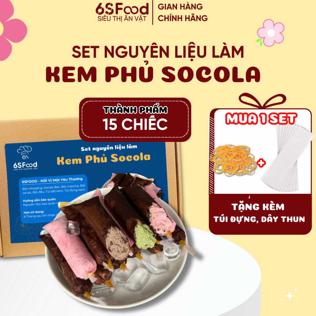 Set Nguyên Liệu Làm Kem Bọc Socola Thơm Ngon Giải Nhiệt Hè - Nhà 6sFood ...