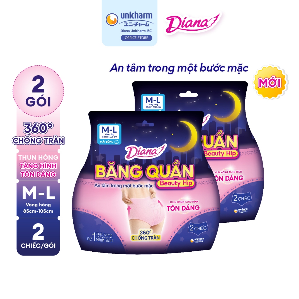 [HB GIFT] Combo 2 Băng đêm dạng quần Diana size M-L 2 chiếc/gói ...