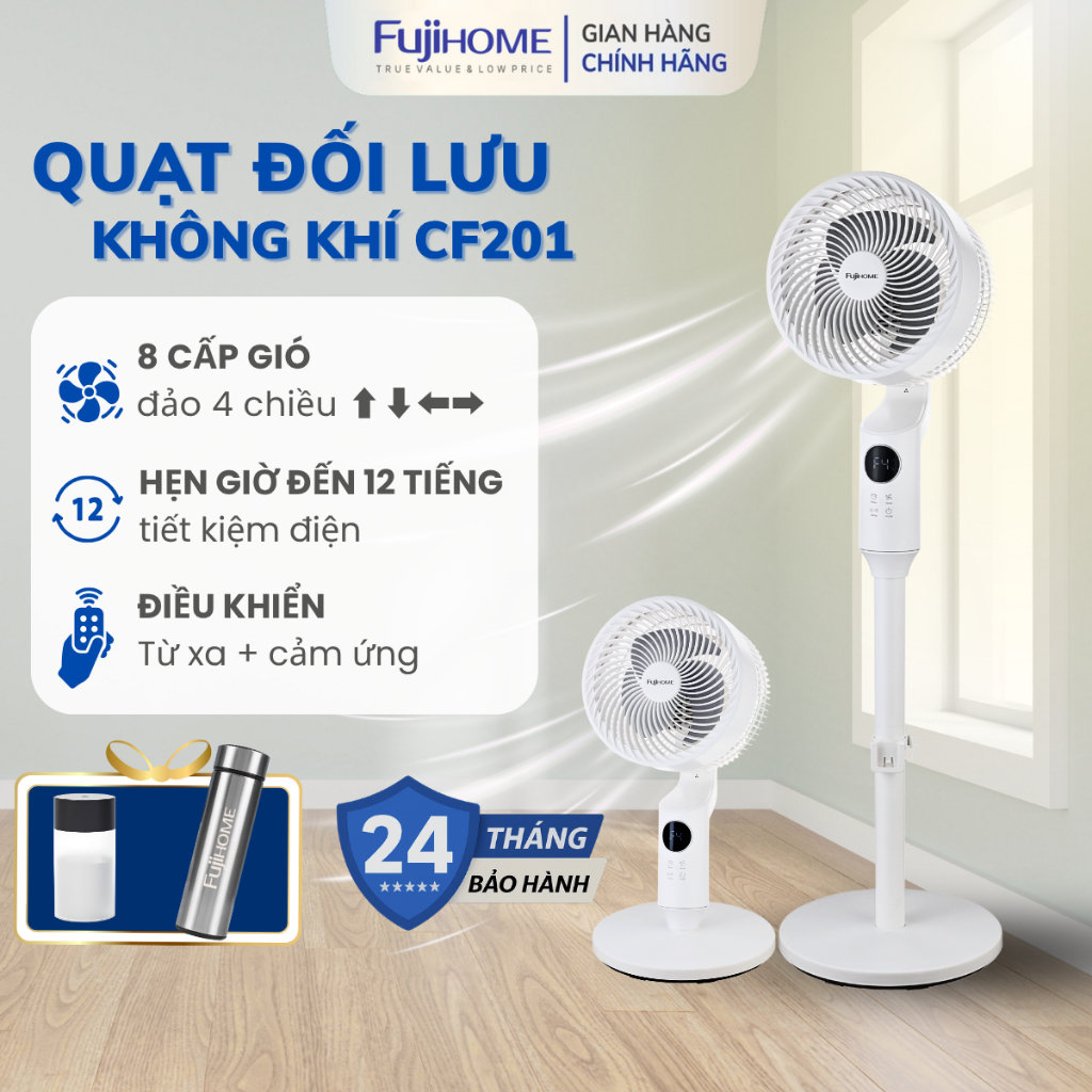 Quạt cây tuần hoàn không khí Nhập Khẩu FUJIHOME CF201, Quạt điện đứng ...