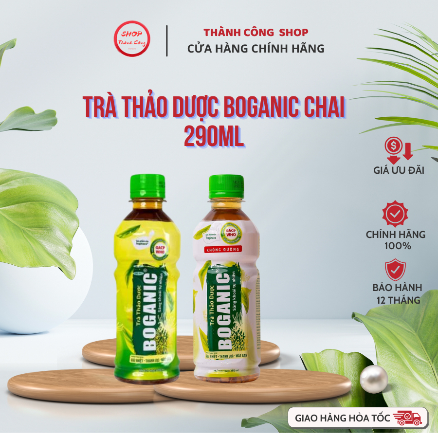 Trà thảo dược BOGANIC lốc 6 chai 290ml - Traphaco - Tiệc thả ga không ...