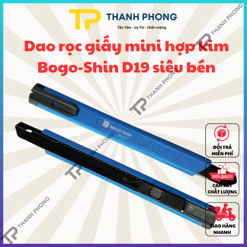 Dao rọc giấy mini BOGO-SHIN siêu sắc, dao trổ giấy cán thép D19 rọc ...