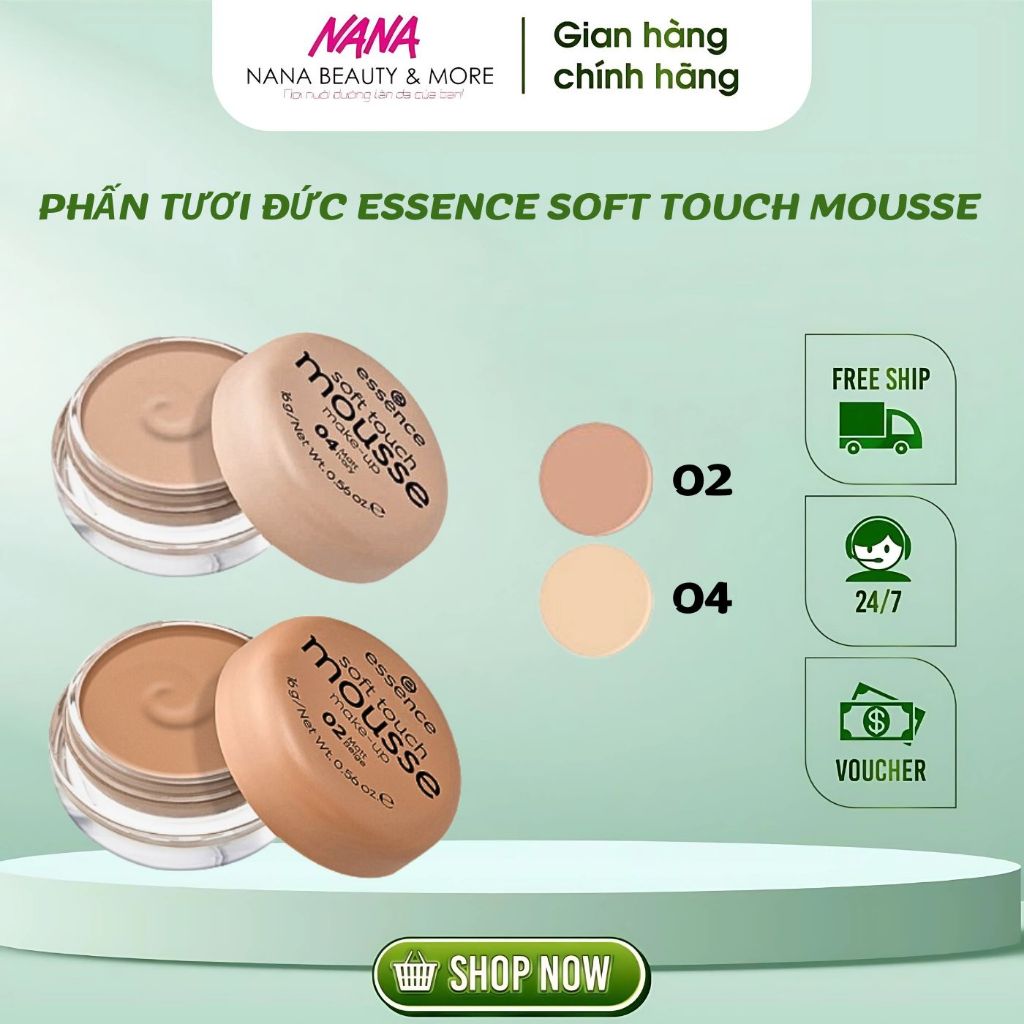 Phấn tươi ESSENCE Soft Touch Mousse Make Up Đức16g - Nana Shop | Shopee ...