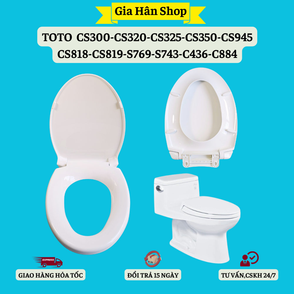 Nắp Bồn Cầu TOTO CS300-CS320-CS325-CS350-CS945-CS818-CS819-S769-S743 ...