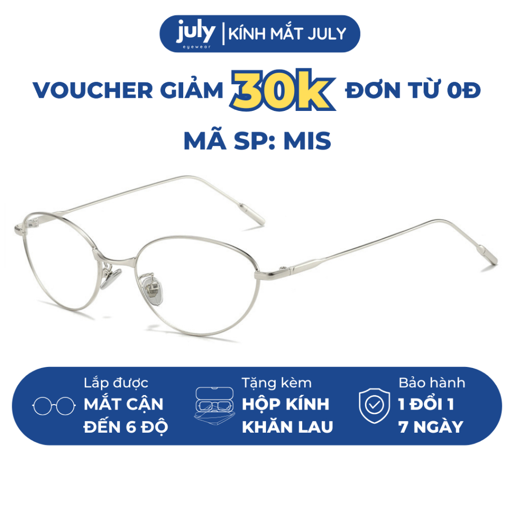 Gọng Kính Cận Nữ MIS Kim Loại Mảnh Form Oval Nhỏ Hợp Nhiều Dáng Mặt ...