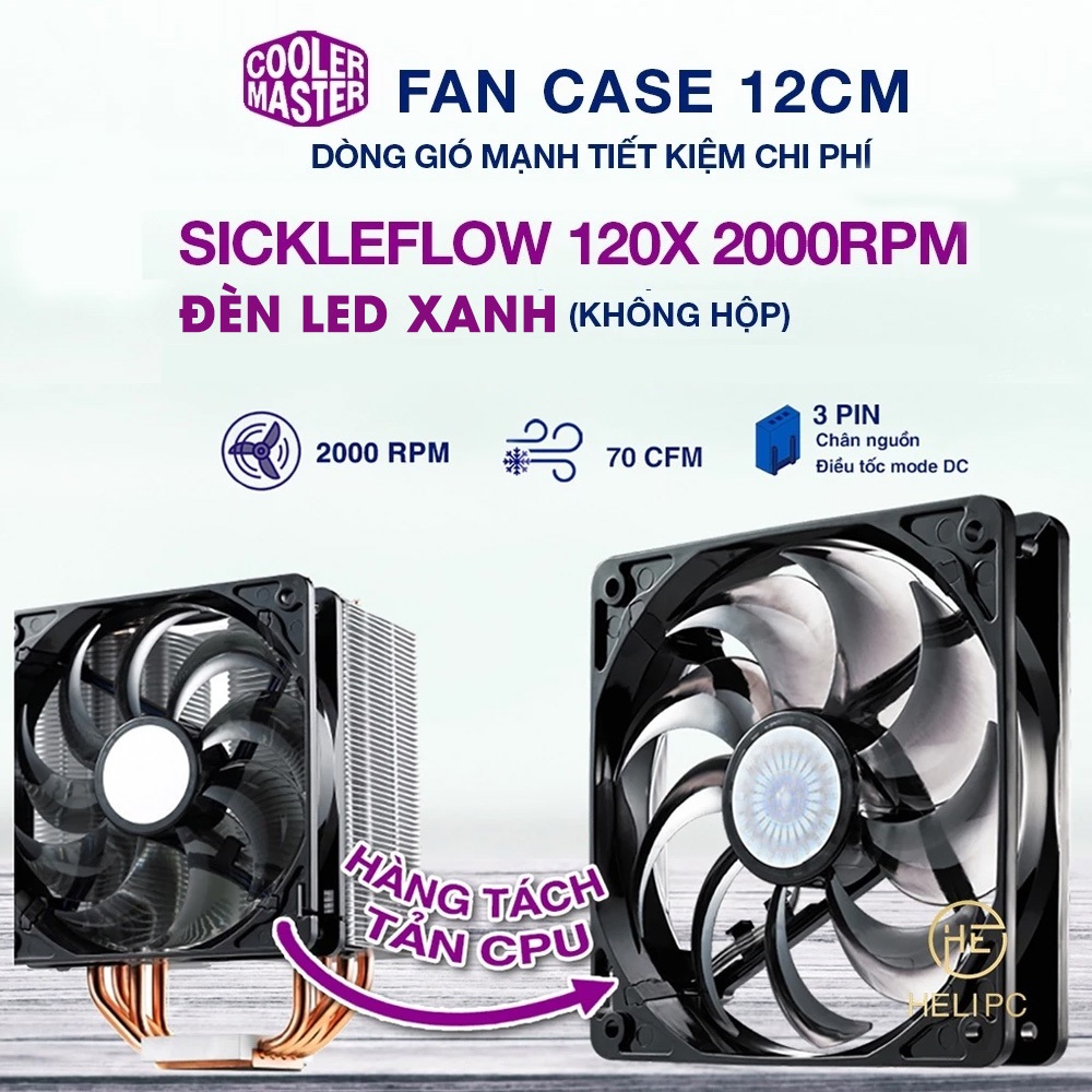 Quạt tản nhiệt case máy tính Cooler Master SickleFlow 120 2000 RPM - Quạt Fan Case 12cm 2000RPM ...