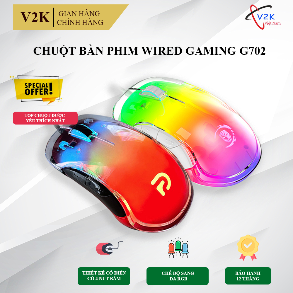 Chuột Gaming CRYSTAL G702 RGB - Cảm Biến Siêu Nhạy, DPI 12.000 - Thiết ...