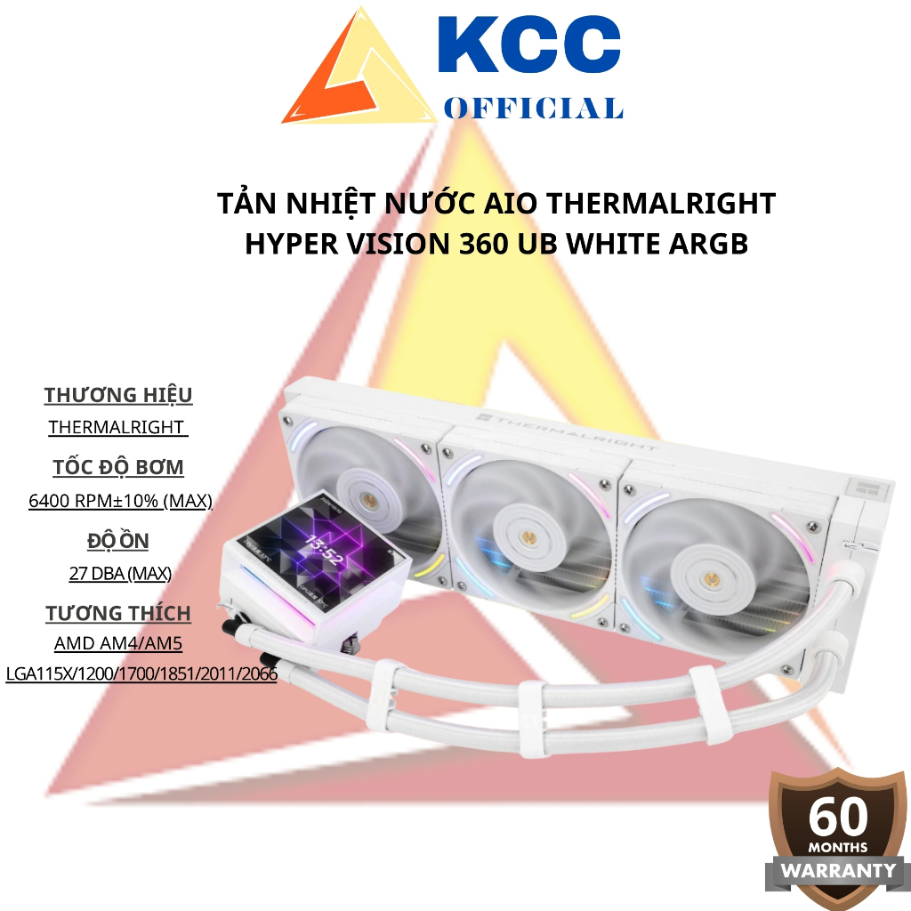 Tản nhiệt nước AIO Thermalright Hyper Vision 360 UB White ARGB | Shopee ...