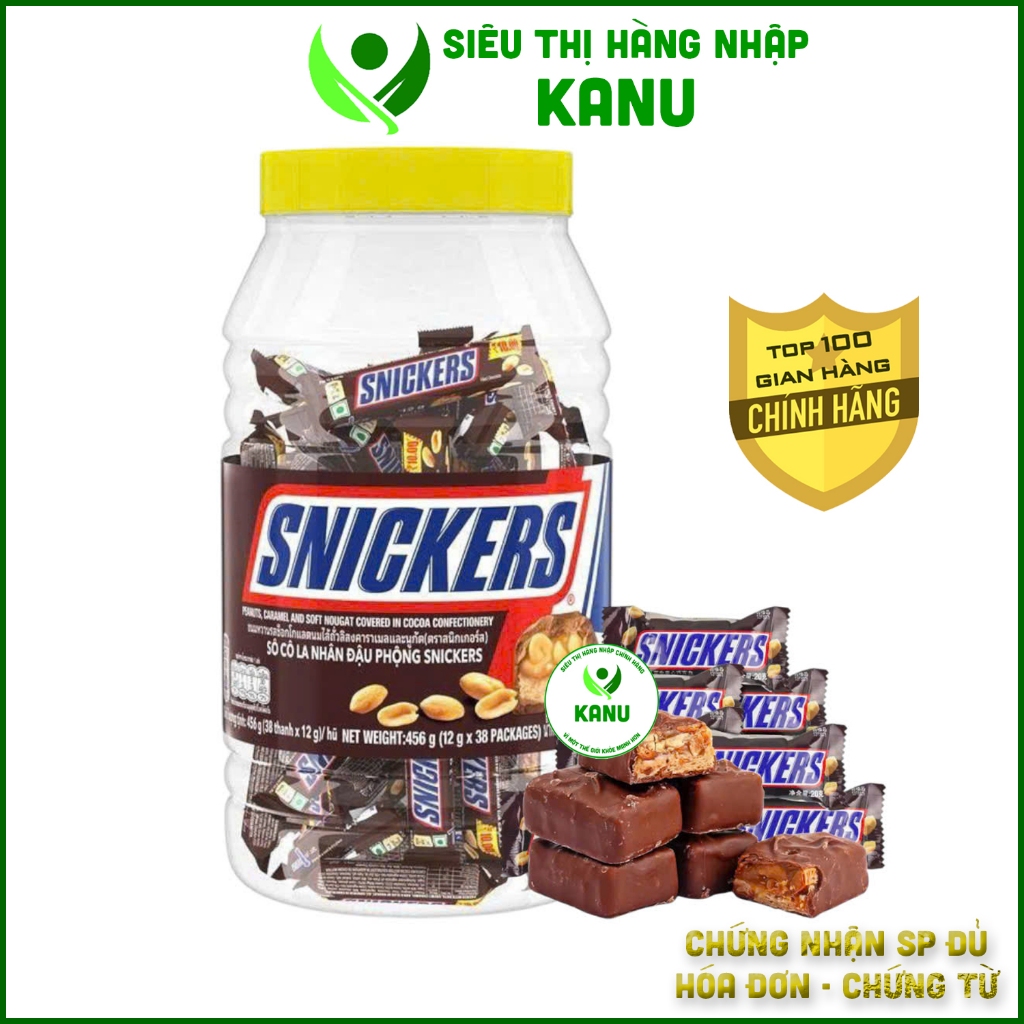[Hũ 20 thanh] Socola nhân đậu phộng Snickers Mỹ 240g | Shopee Việt Nam