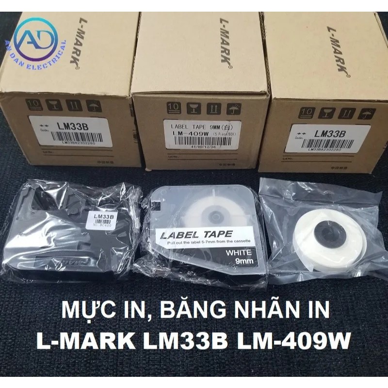 Mực in LM33B L-MARK dùng cho máy LK-320, LK-330 màu Đen 12mmx80m - ( 1 ...