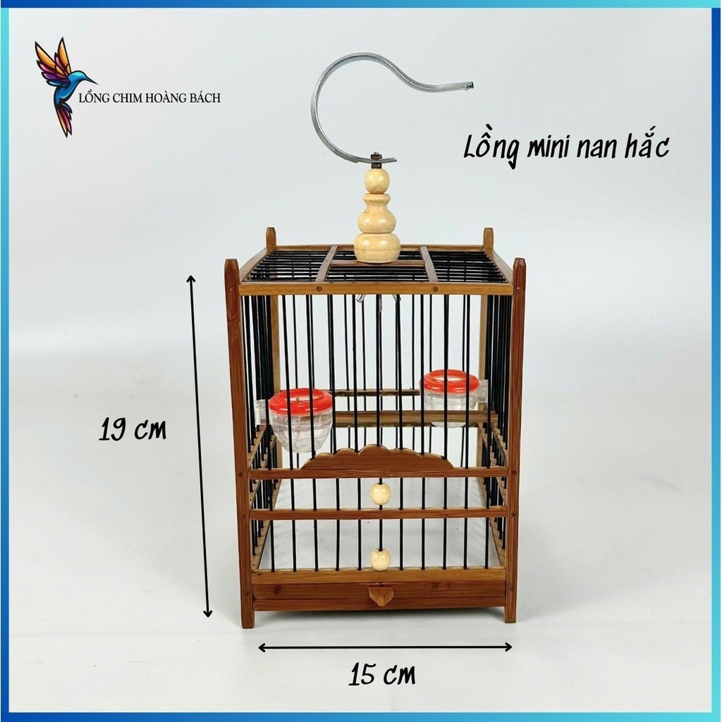 Lồng chim vành khuyên, lồng chim hút mật mini để bàn, Lồng Ráp Sẵn tặng ...