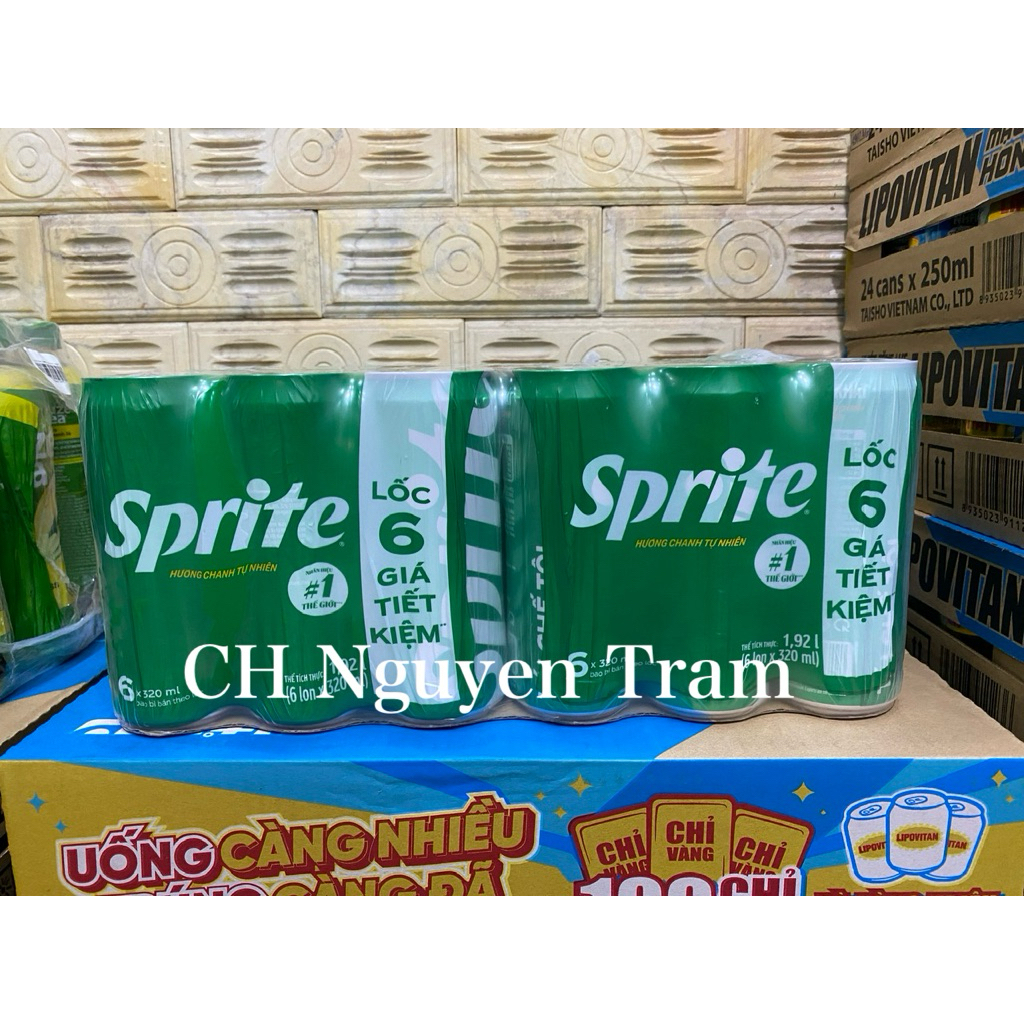 Thùng 24 lon nước ngọt Sprite 320ml( date 06/2026) gói kỹ | Shopee Việt Nam