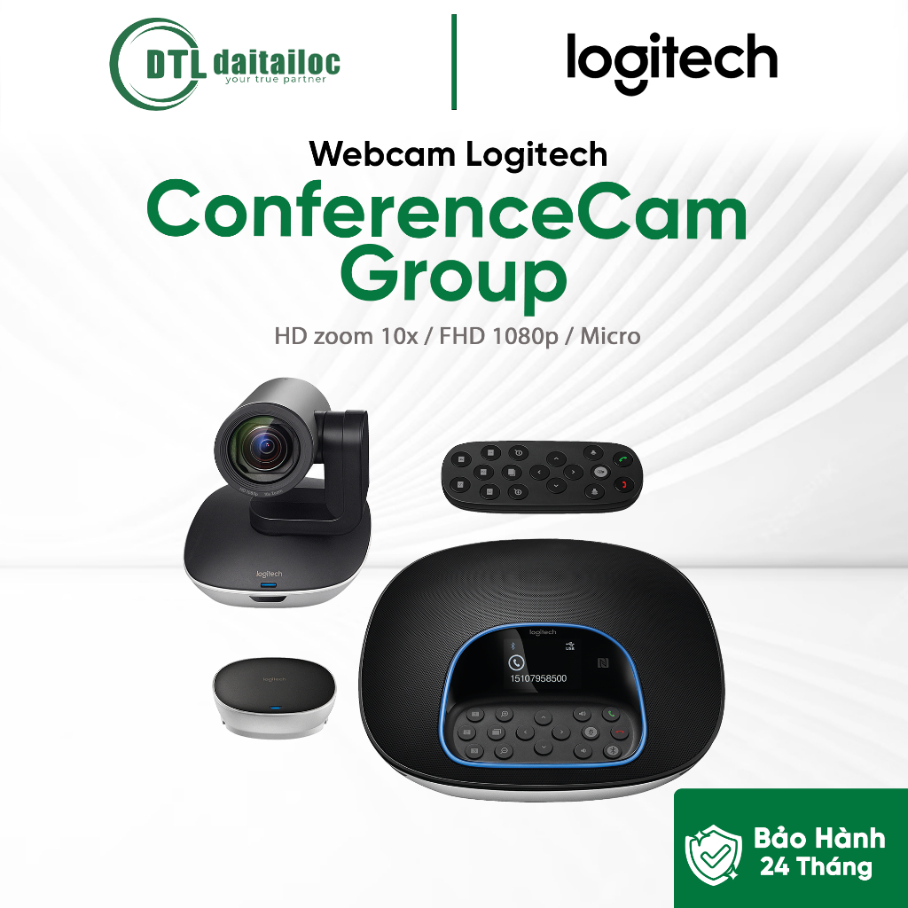 Webcam Logitech ConferenceCam Group HD zoom 10x / FHD 1080p / Micro ...
