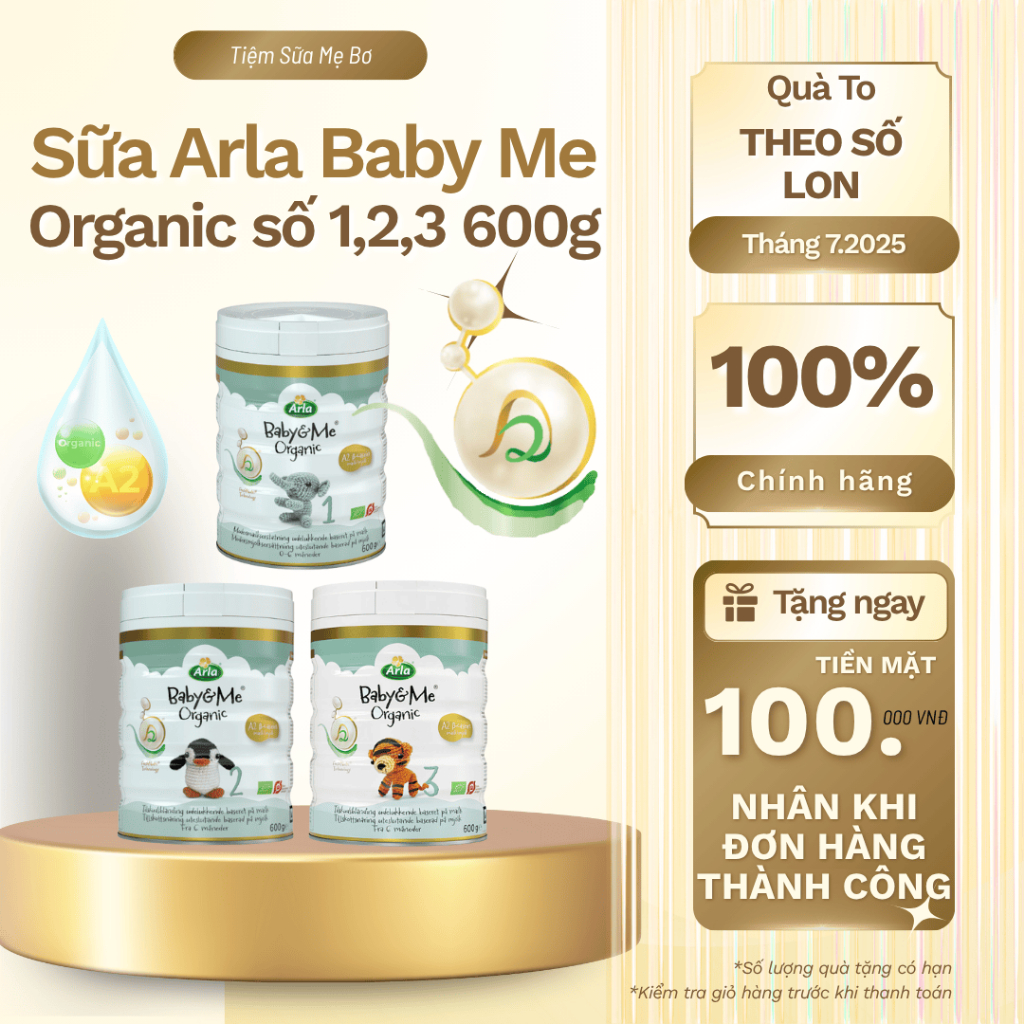 Sữa HiPP Sữa Arla A2 Baby&Me Organic số 1,2,3 - đạm A2 thuần chủng Organic 600g NK Đan Mạch tăng ...