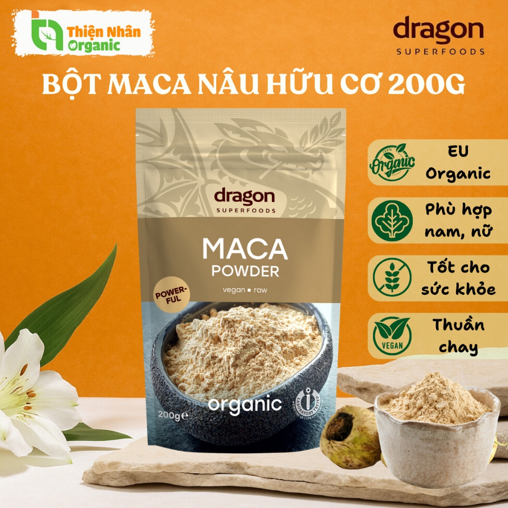 Bột Maca Hữu Cơ Dragon Superfoods Organic Maca Powder 200g | Shopee ...