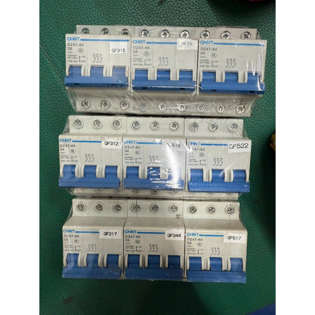 Aptomat MCB 3 Pha Chint DZ47-60-D4 hàng tháo máy | Shopee Việt Nam