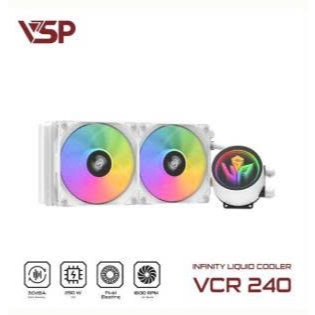 Tản nhiệt nước VSP Infinity Liquid Cooler VCR-240 TRẮNG ĐEN đa socket led vô cực - vcr240 ...