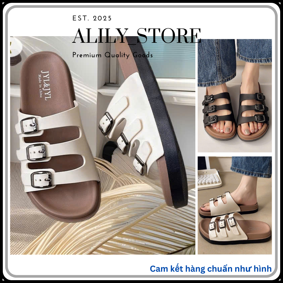 [Deal mở bán]Dép Sandal 3 Quai Ngang Khuy Đế Dày Dép Nữ Đi Biển Hot ...