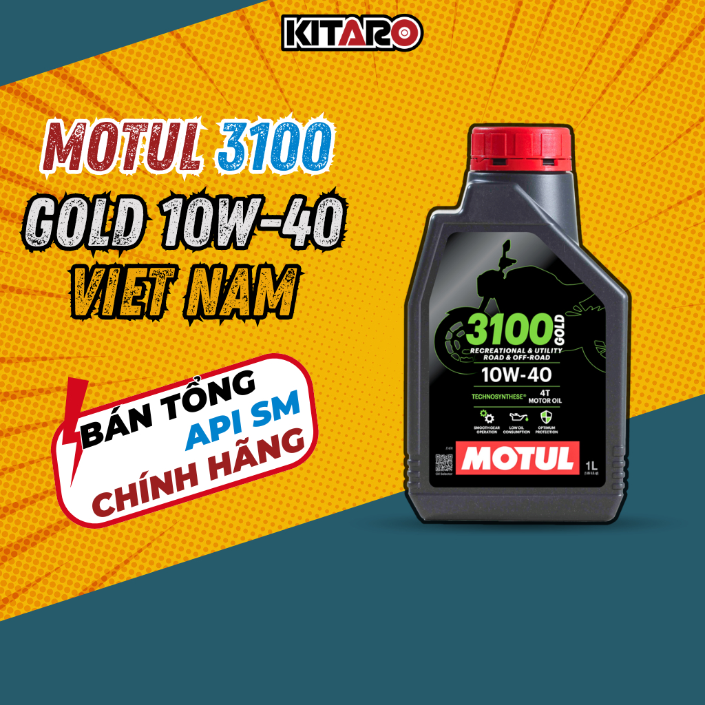 Nhớt xe máy Motul Gold 3100 10W40 800ml - Dành cho xe số, xe côn tay ...