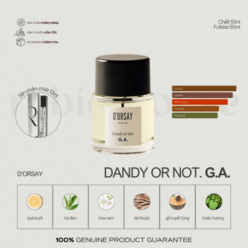 Nước Hoa D’ORSAY | Dandy or not G.A | Chiết 10ml | Shopee Việt Nam