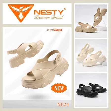 DÉP SANDAL ĐẾ CAO QUAI CHÉO CAO CẤP HOT NHẤT 2025 THƯƠNG HIỆU NESTY MÃ NE24 | Shopee Việt Nam